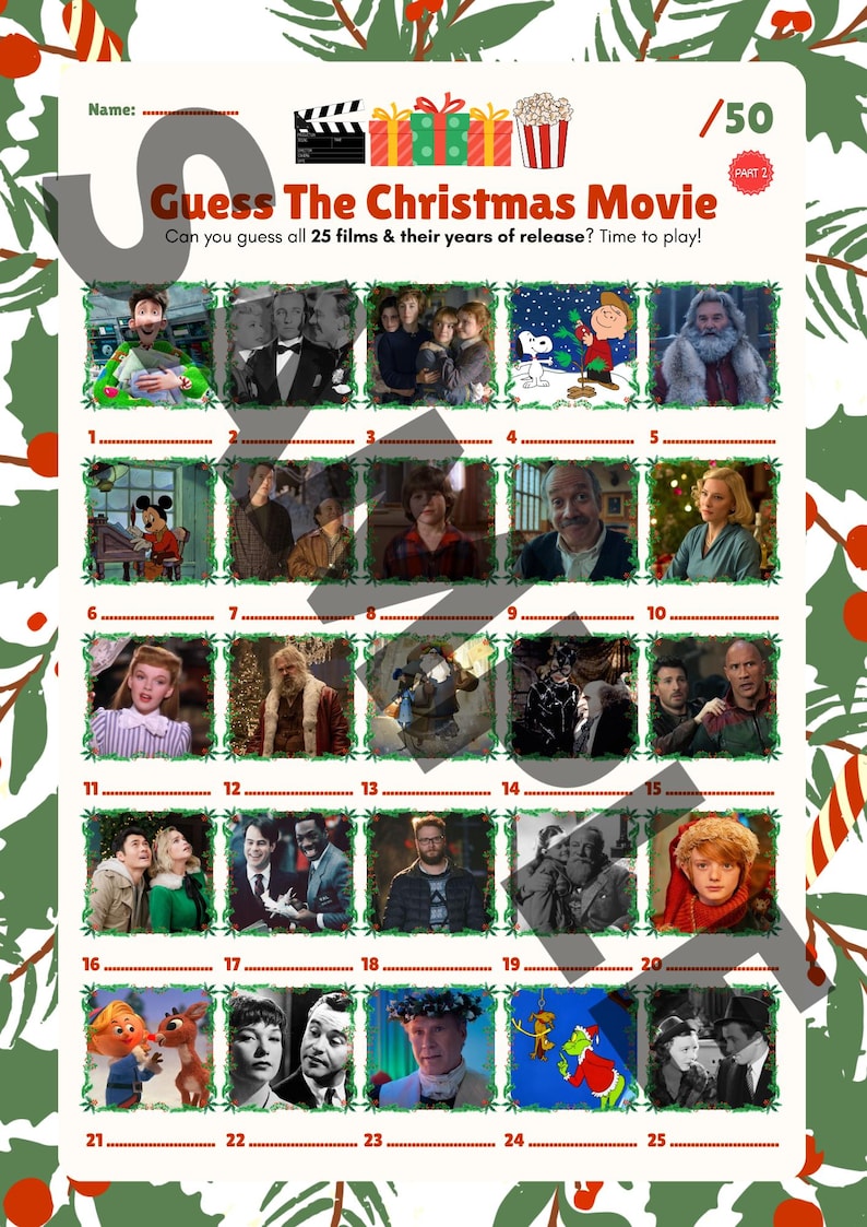 Guess the Movie | Christmas Movie Picture Quiz Game | Harder Edition ...