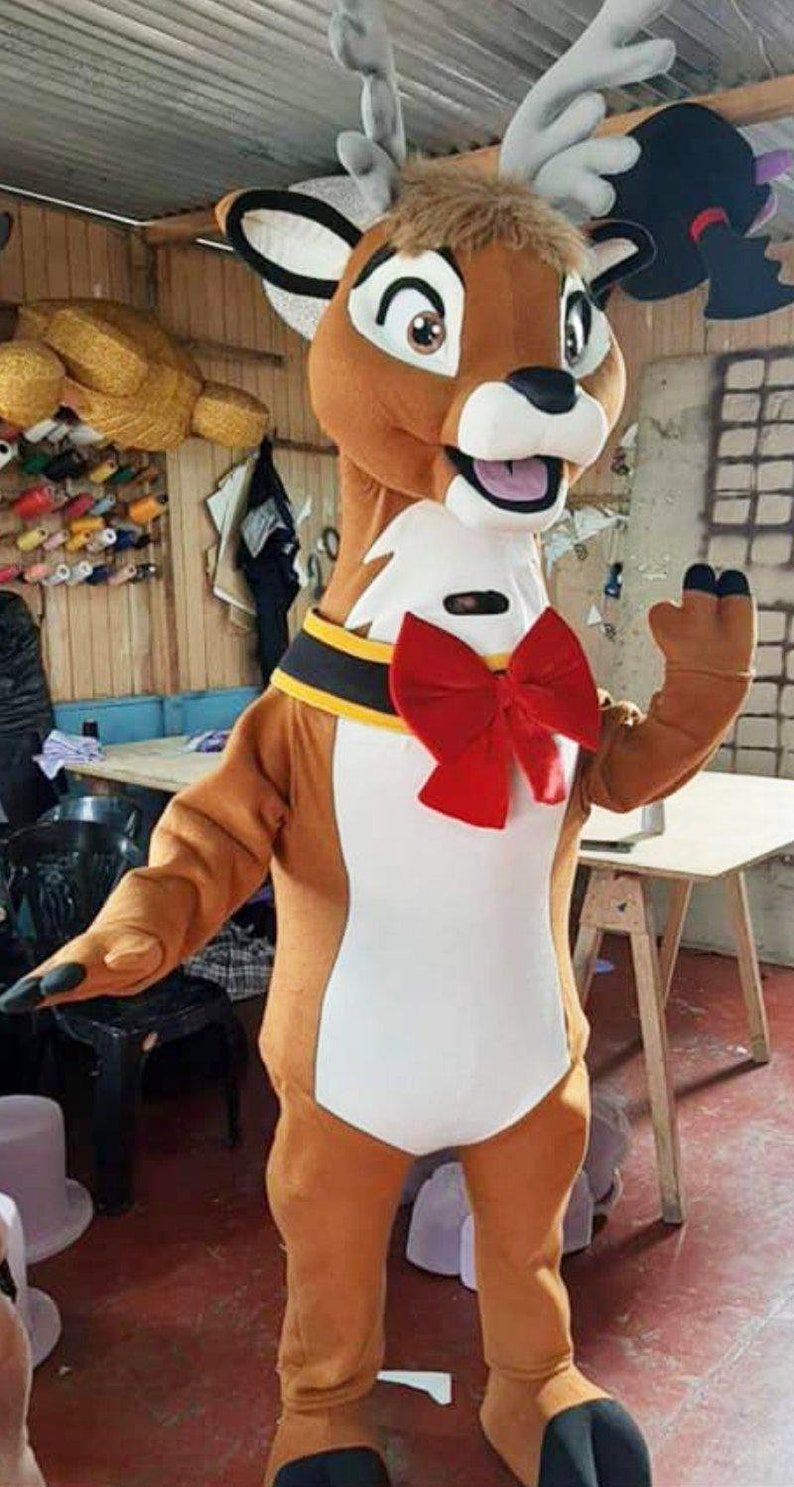 Handmade Christmas Reindeer Adult Party Mascot Costume - Etsy