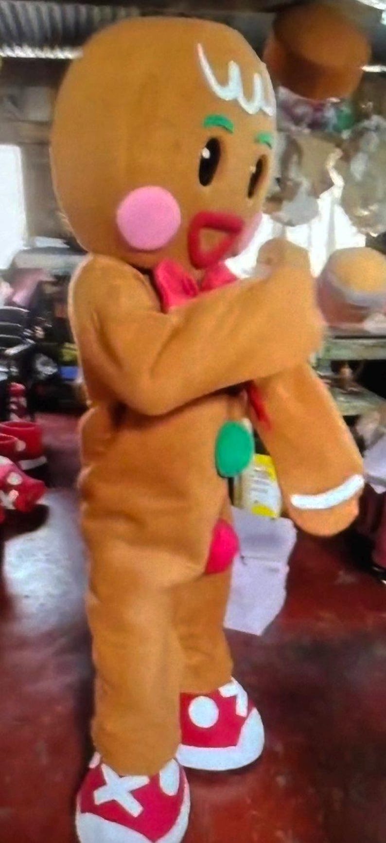 Chirstmas Gingerbread Man Adult Pary Mascot Costume - Etsy
