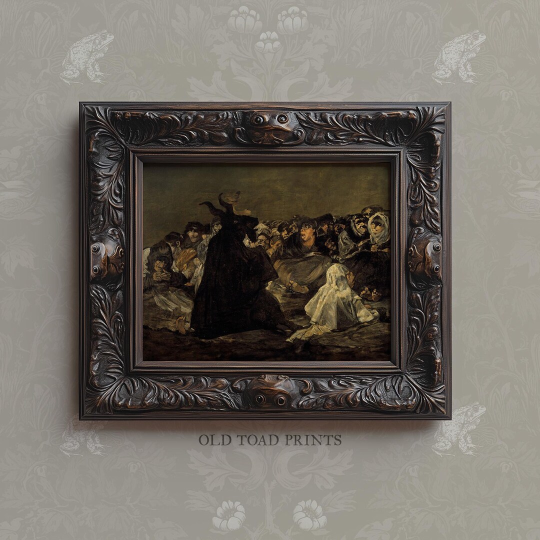 Gothic Baphomet Francisco De Goya Altered Vintage Art Print Dark ...