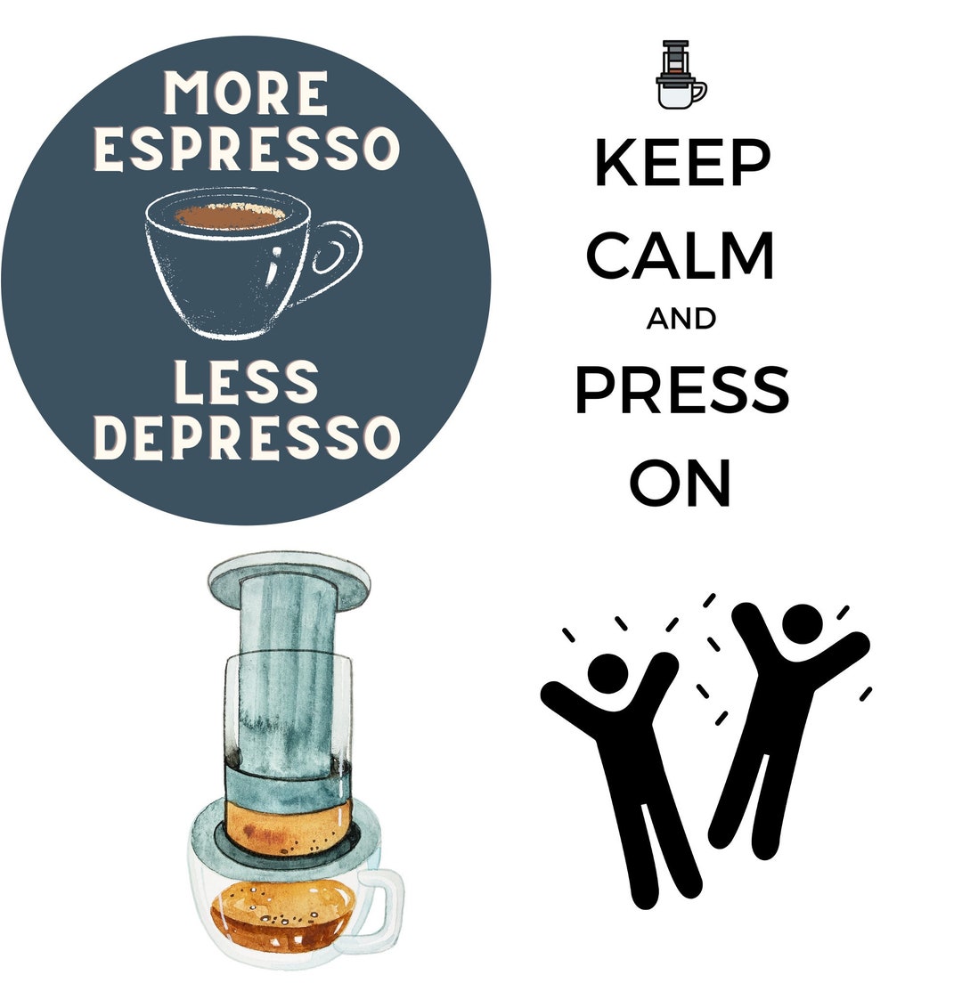 Digital Coffee Drink Sticker Pack - Etsy
