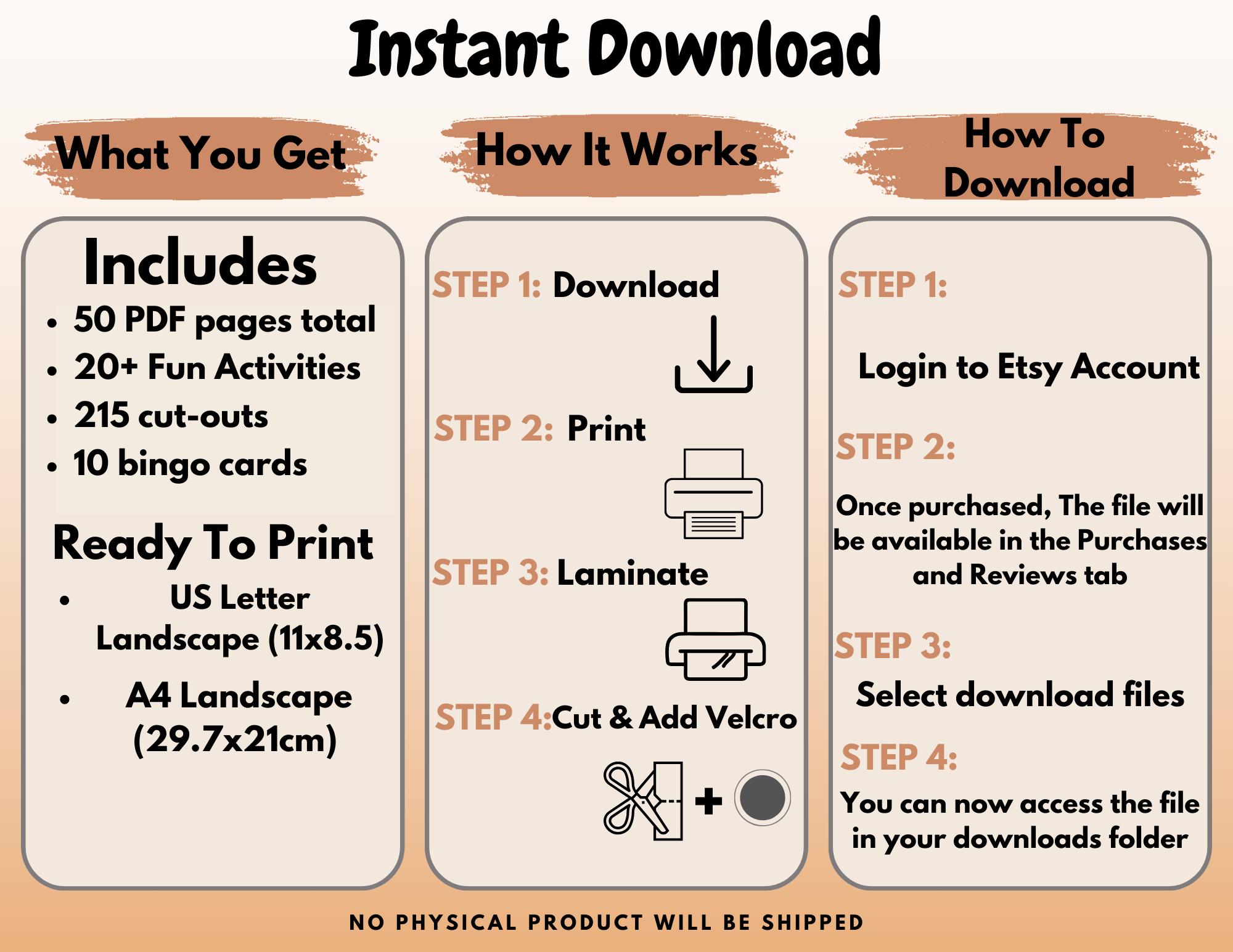 Christmas Busy Book Toddler Learning Binder Printable Educational ...