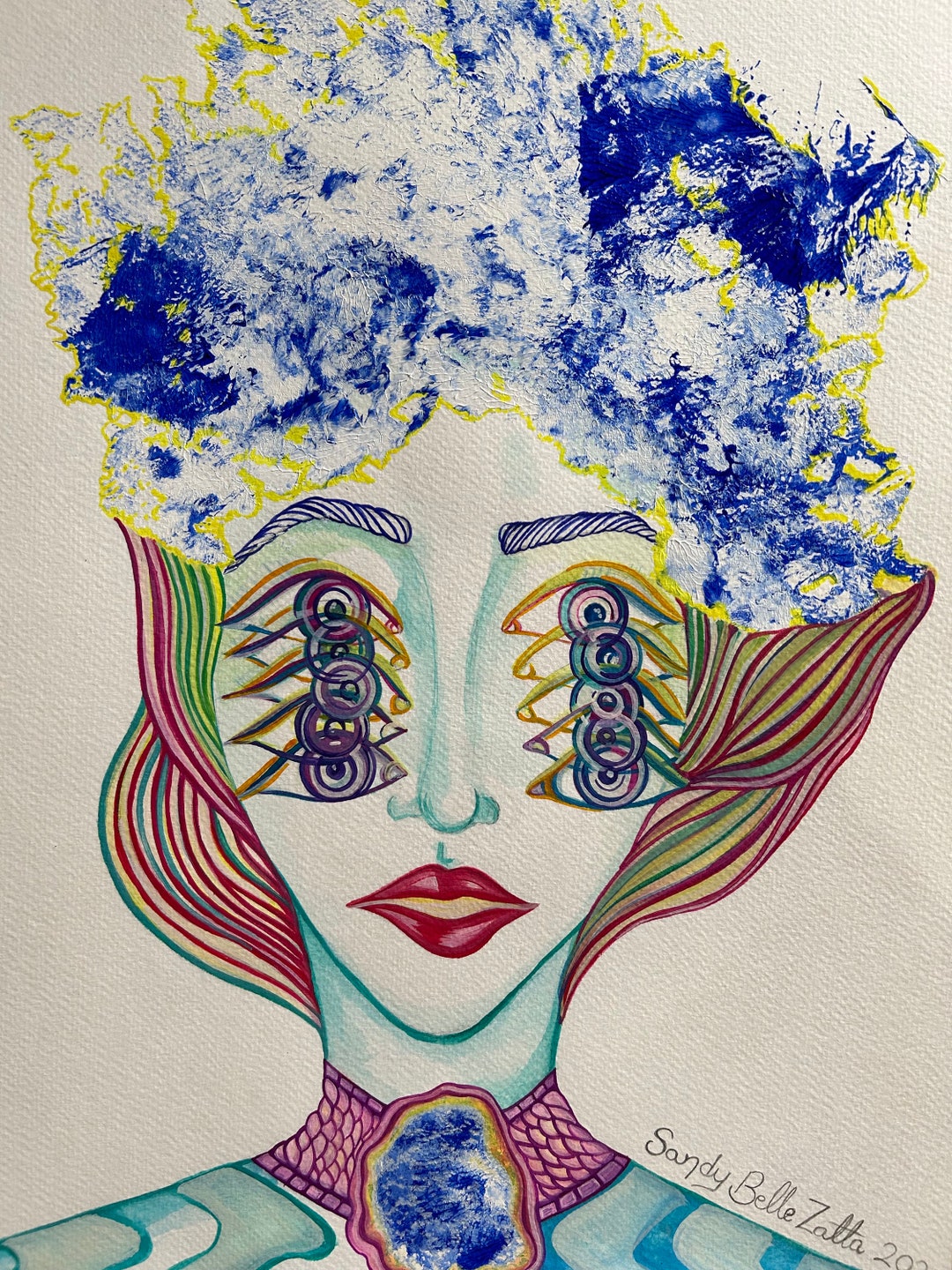 ACQUERELLO WATERCOLOUR Original Painting Masterpiece of Illusion and ...