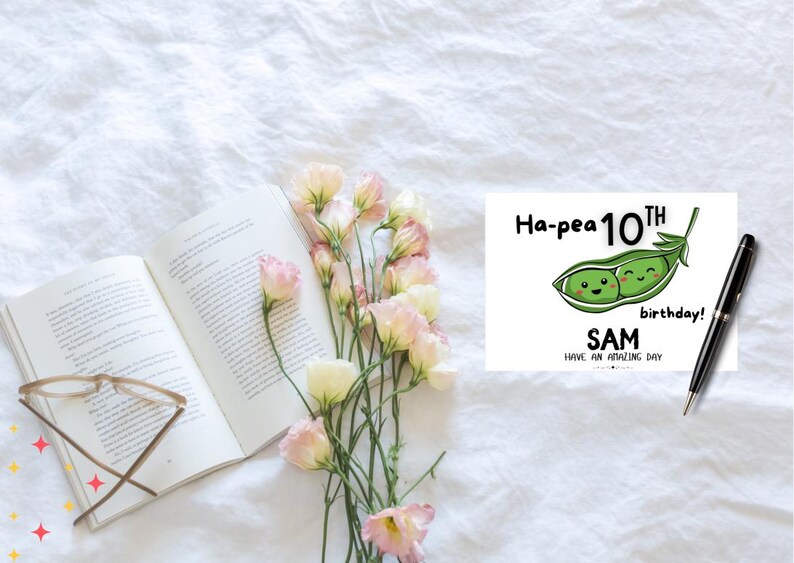 Personalised Happy Birthday Card | Ha-pea Birthday Card | Cute Peas in ...
