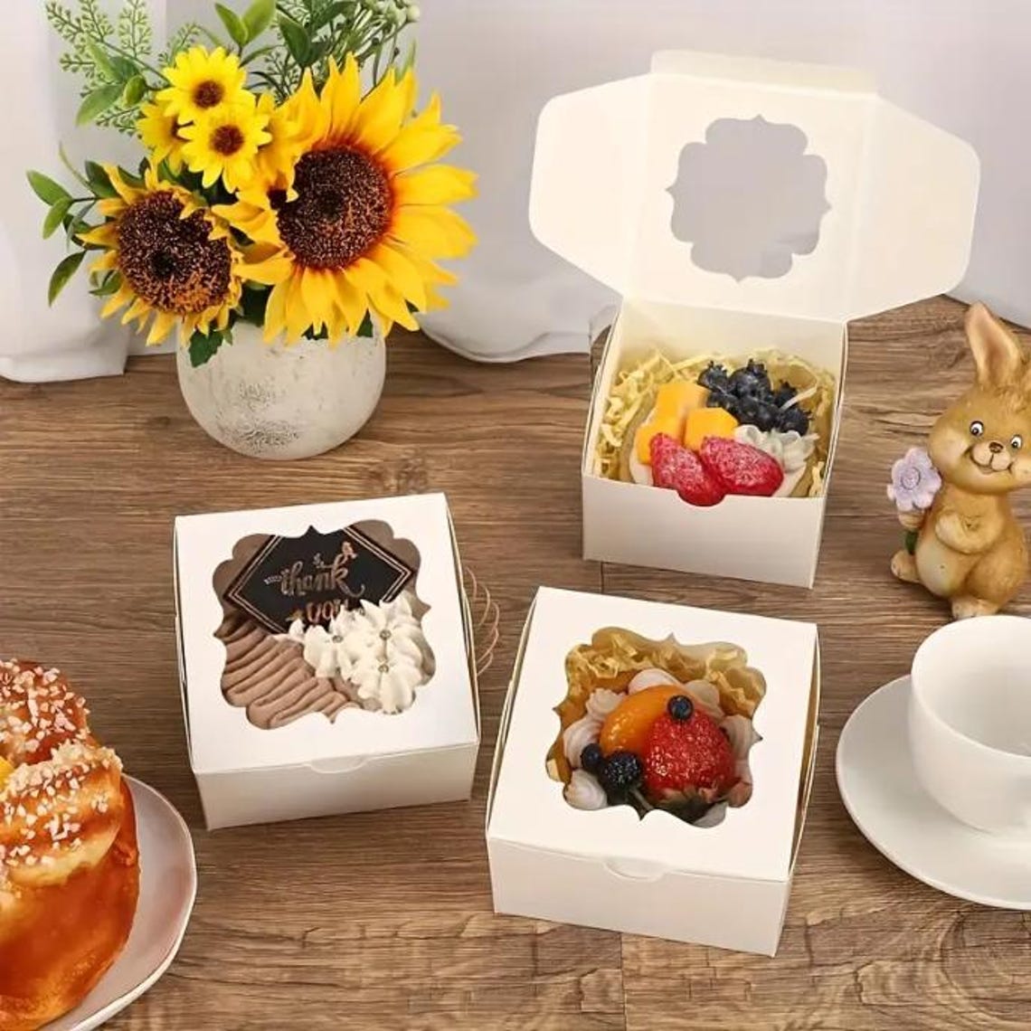 Cookie Boxes With Window | Bakery Boxes for Chocolate Strawberries ...