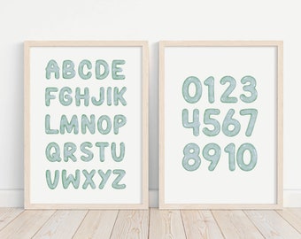 Alphabet Posters PRINTABLE EARTHY Colors Classroom Decor - Etsy