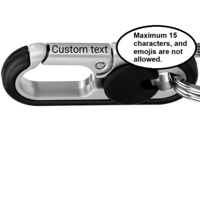 Carabiner Heavy Duty Double Ring Keychain - Locking Key Ring, Key Fob ...