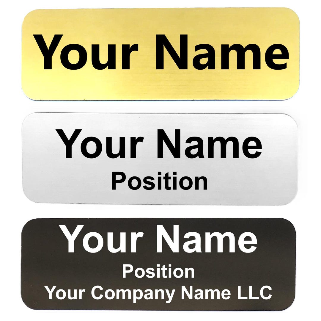 Custom Laser Engraved Name Tag Badges for Business or Employees ...