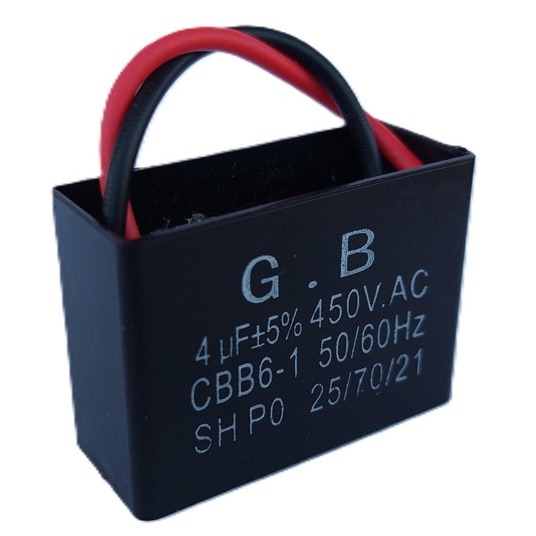 4uf (2 Wires) 450VAC Motor and Ceiling Fan Capacitor(cbb61) Compatible ...
