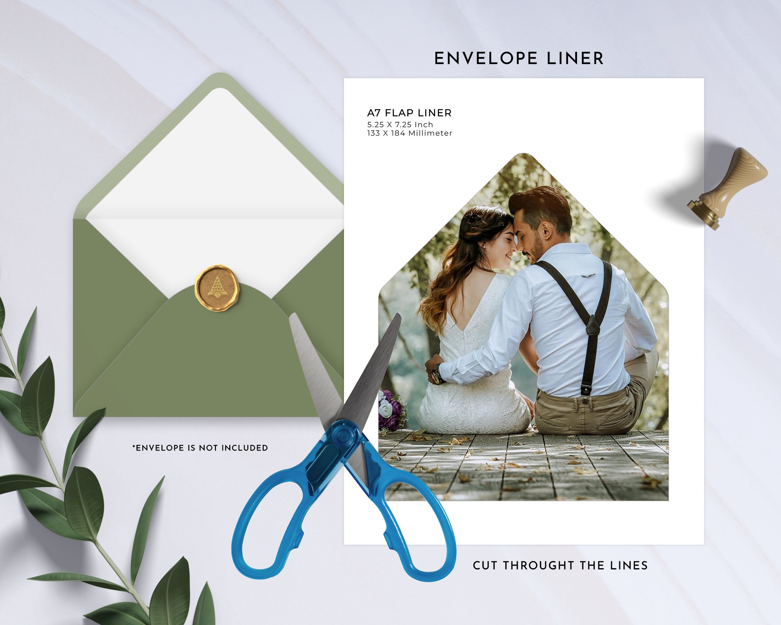 Wedding A7 Editable Envelope Liner Template, 5x7, Wedding Envelope ...