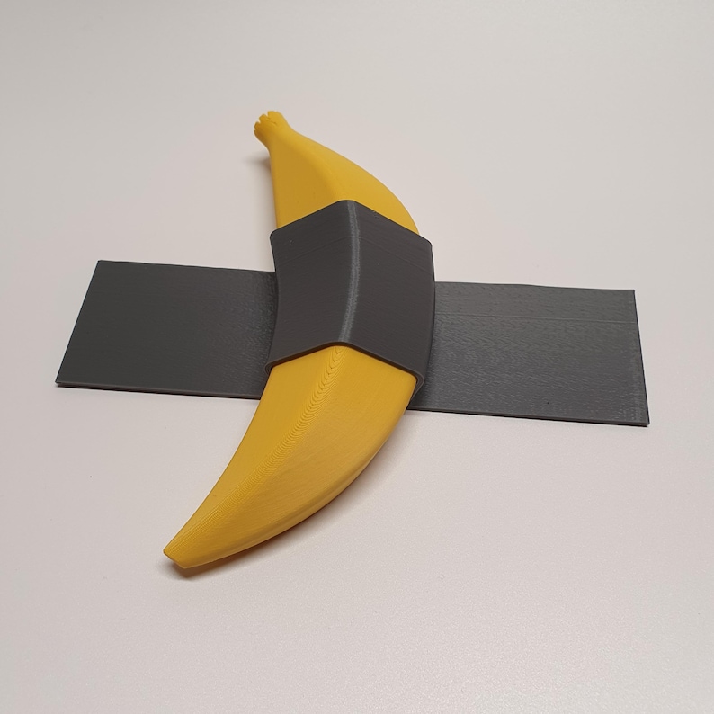 Banana With Adhesive Tape - Whimsical 3D Printed Home Decor - Perfect ...