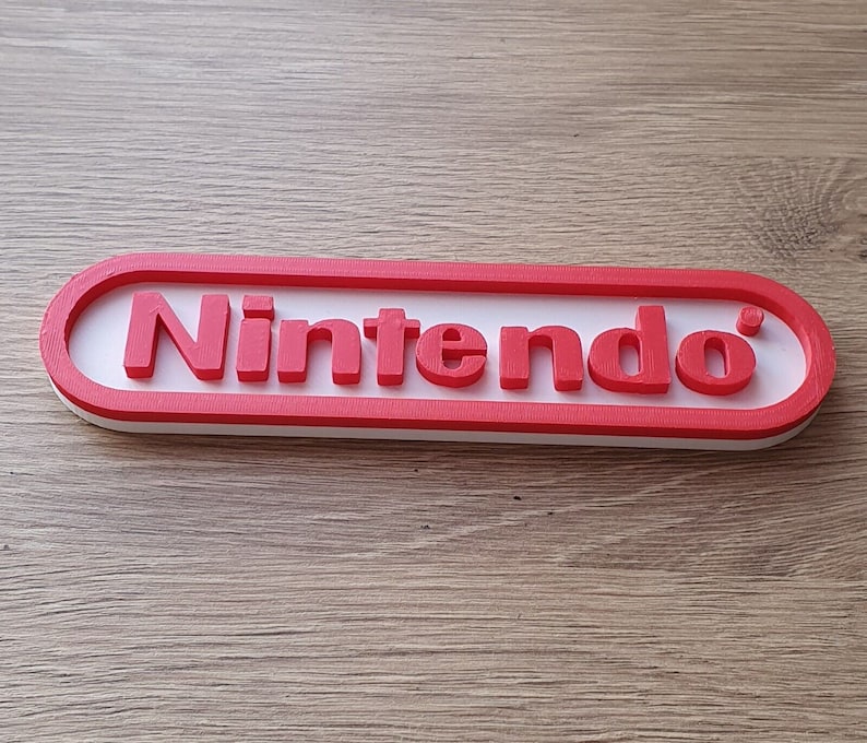 3D Printed Nintendo Logo, Durable Plastic PLA Craftsmanship, Unique ...