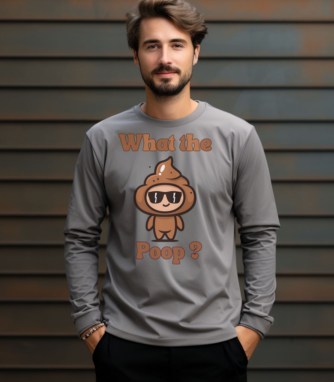 Funny Poop Long Sleeve Shirt: Witty Humor Tee - Etsy