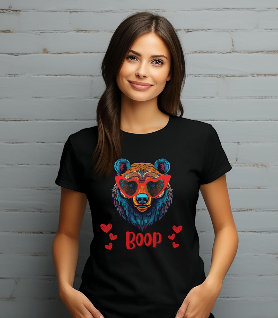 Funny Boop the Bear T-shirt - Bearjersey Tee, Grizzly Bear Shirt, Cute ...