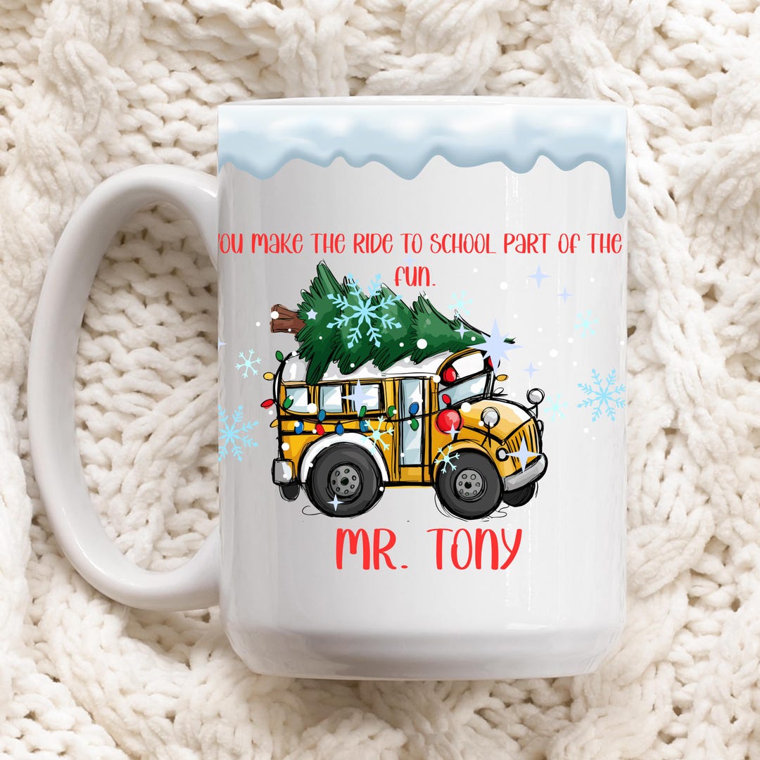 Personalized School Bus Driver Mug: Custom Teacher Gift - Etsy