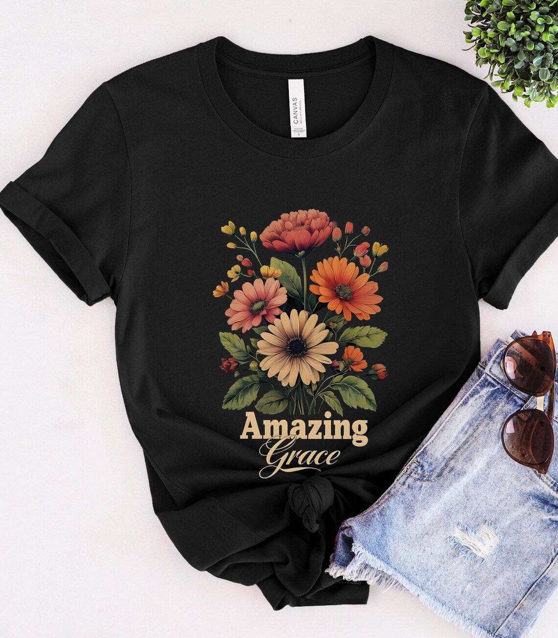 Amazing Grace Wildflowers Unisex Jersey Short Sleeve Tee, Amazing ...