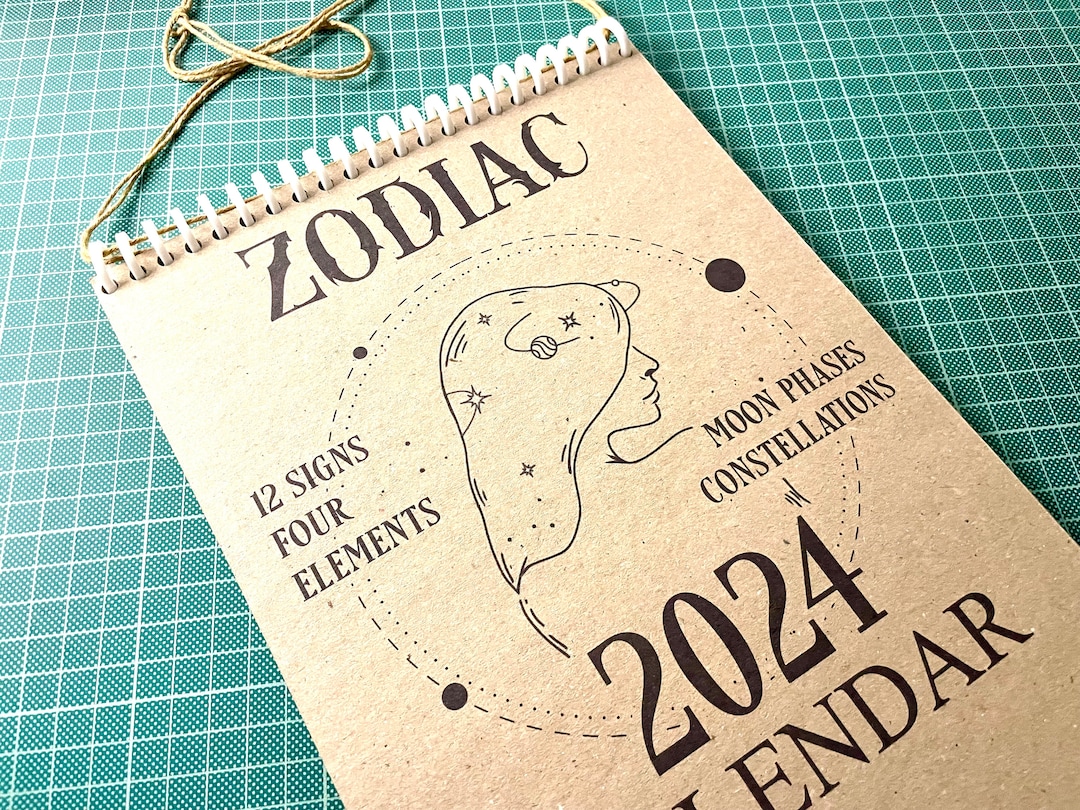 Physical 2024 Zodiac Calendar - Featured 12 Signs, the 4 Elements ...