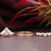 Half Moon Moth Diamond Three Ring Set: 18kt Rose Gold, Trillion & Kite ...
