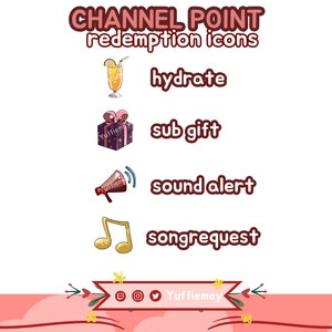 9 Twitch Channel Point Redeem Icons | Reward Icons - Etsy