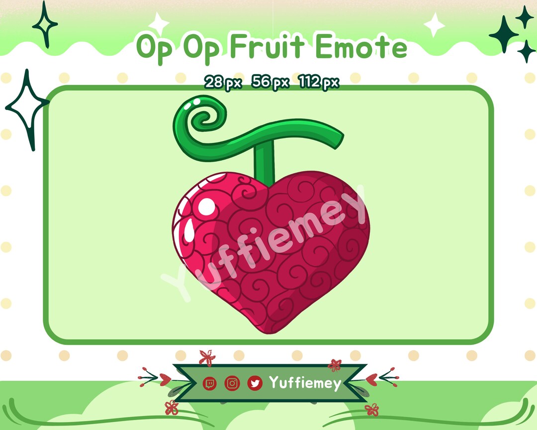 Op Op Fruit one Piece Emote twitch, Youtube, Discord - Etsy