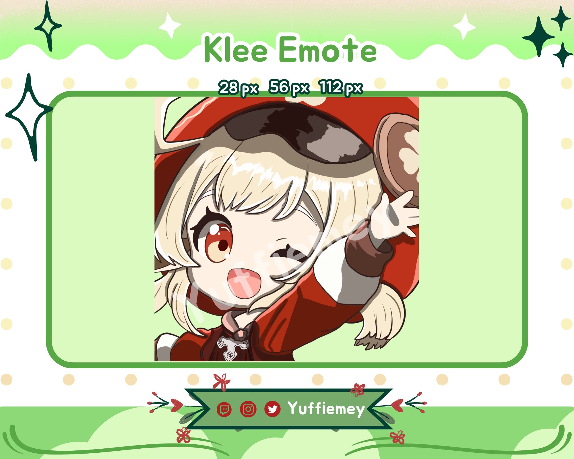 Genshin Impact Klee Waving Emote - Etsy