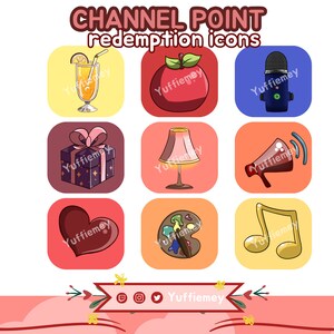 9 Twitch Channel Point Redeem Icons | Reward Icons - Etsy