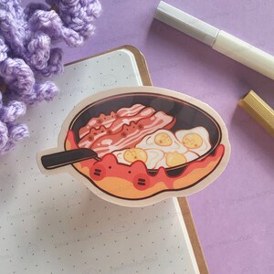 Cat Moving Castle Breakfast Sticker | Anime Inspired Fire Demon Sticker ...