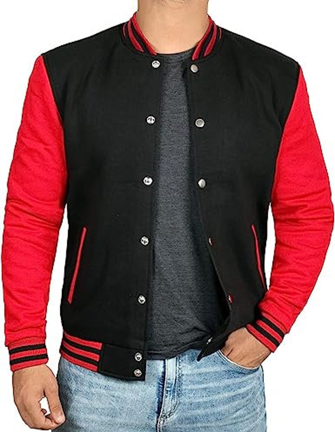 Jackut Varsity Jacket Men Fleece Baseball Jackets for Men - Etsy