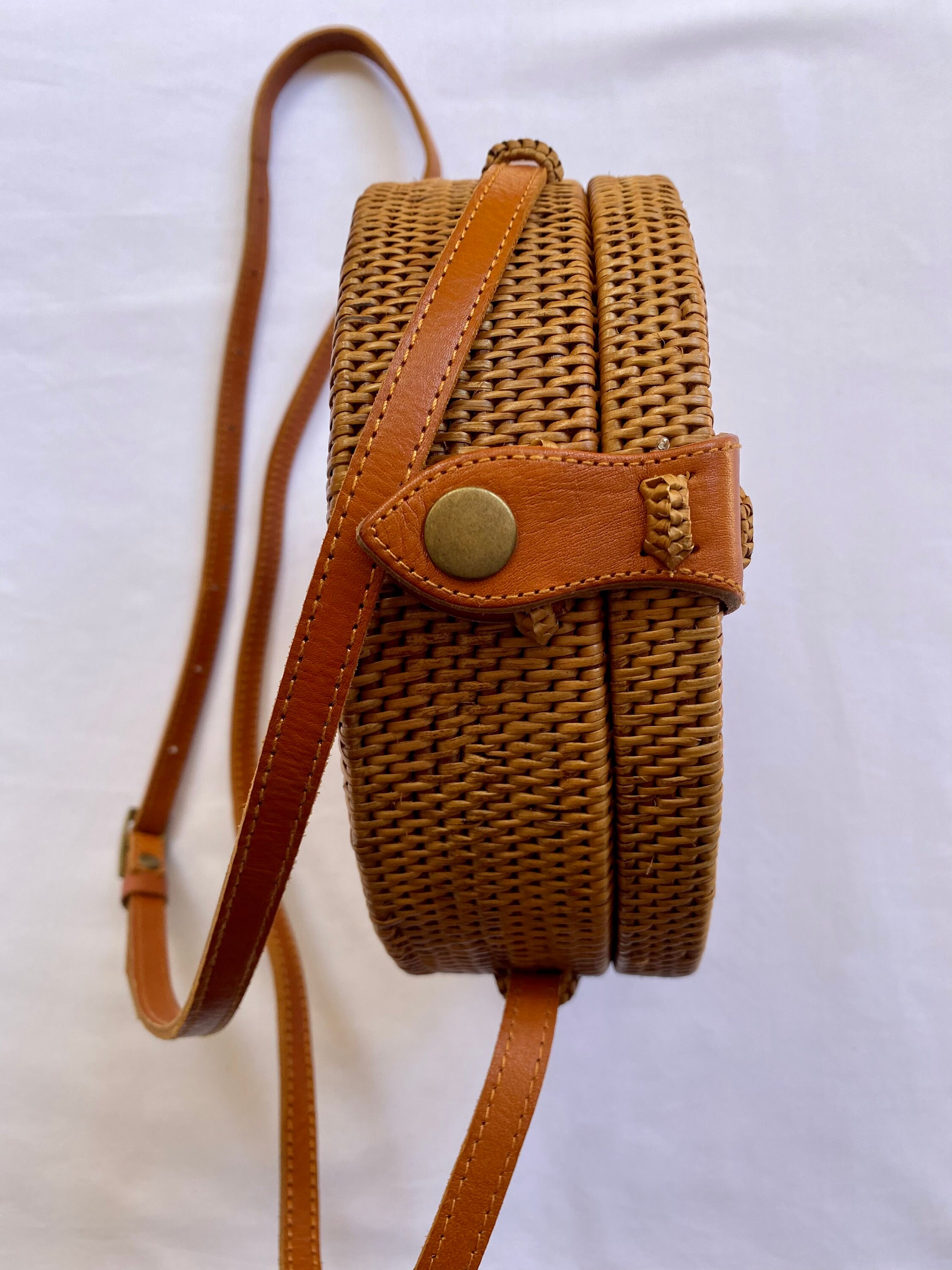 Full Rattan Round Bag Sling Bag Handwoven Bag Gift Idea for - Etsy Canada