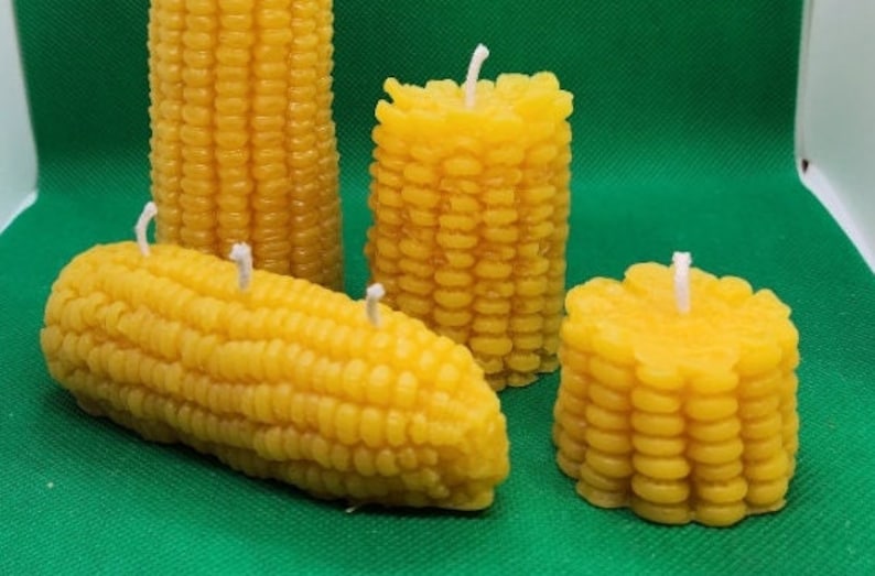 Corn Cob Beeswax Candle / Fall Candle / Harvest Candle/ Pure Beeswax ...