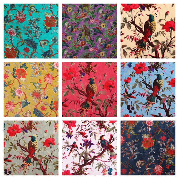 Printed Velvet Fabric - Etsy