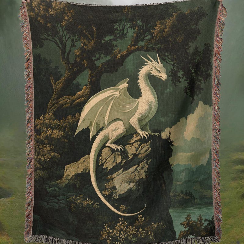 Dragon Tapestry Green - Etsy