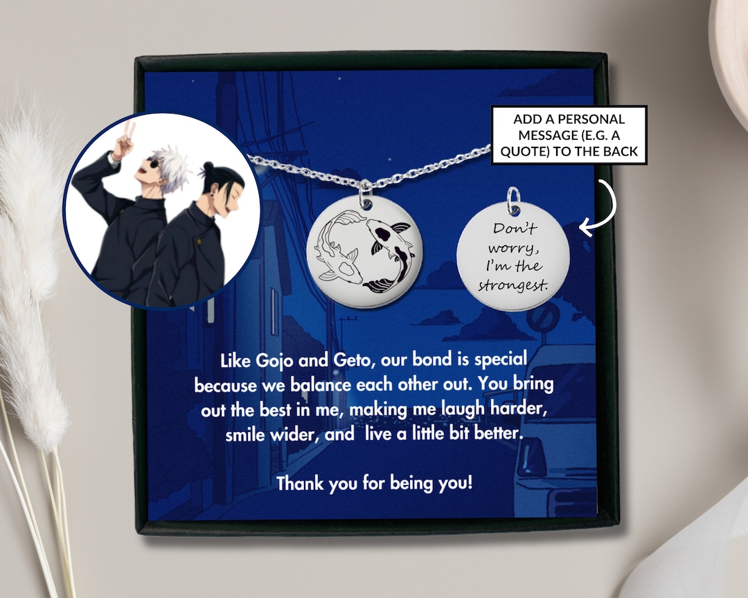 Gojo Geto Necklace, Gojo and Geto Necklace, Manga Gift for Her, Gift ...