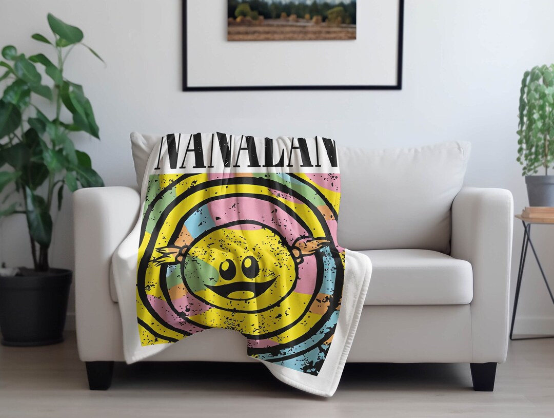 Retro Nanalan Plush Blanket, Vintage Fleece Blanket, Retro Kids Show ...