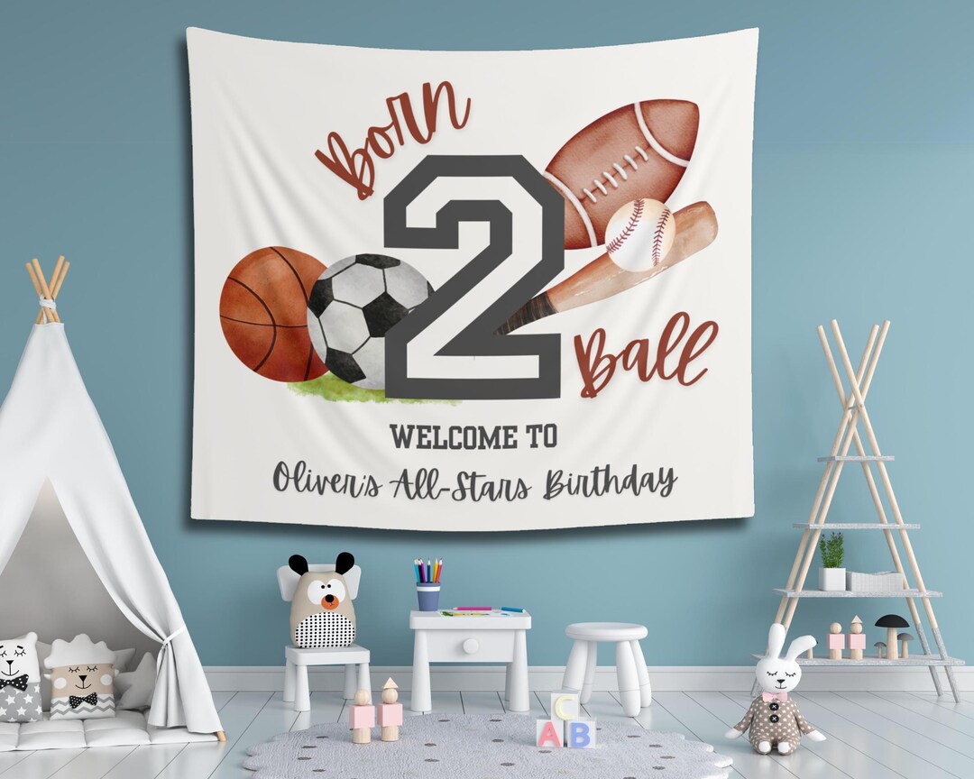 Born to Ball Birthday Banner: Custom Sports Party Decoration - Etsy