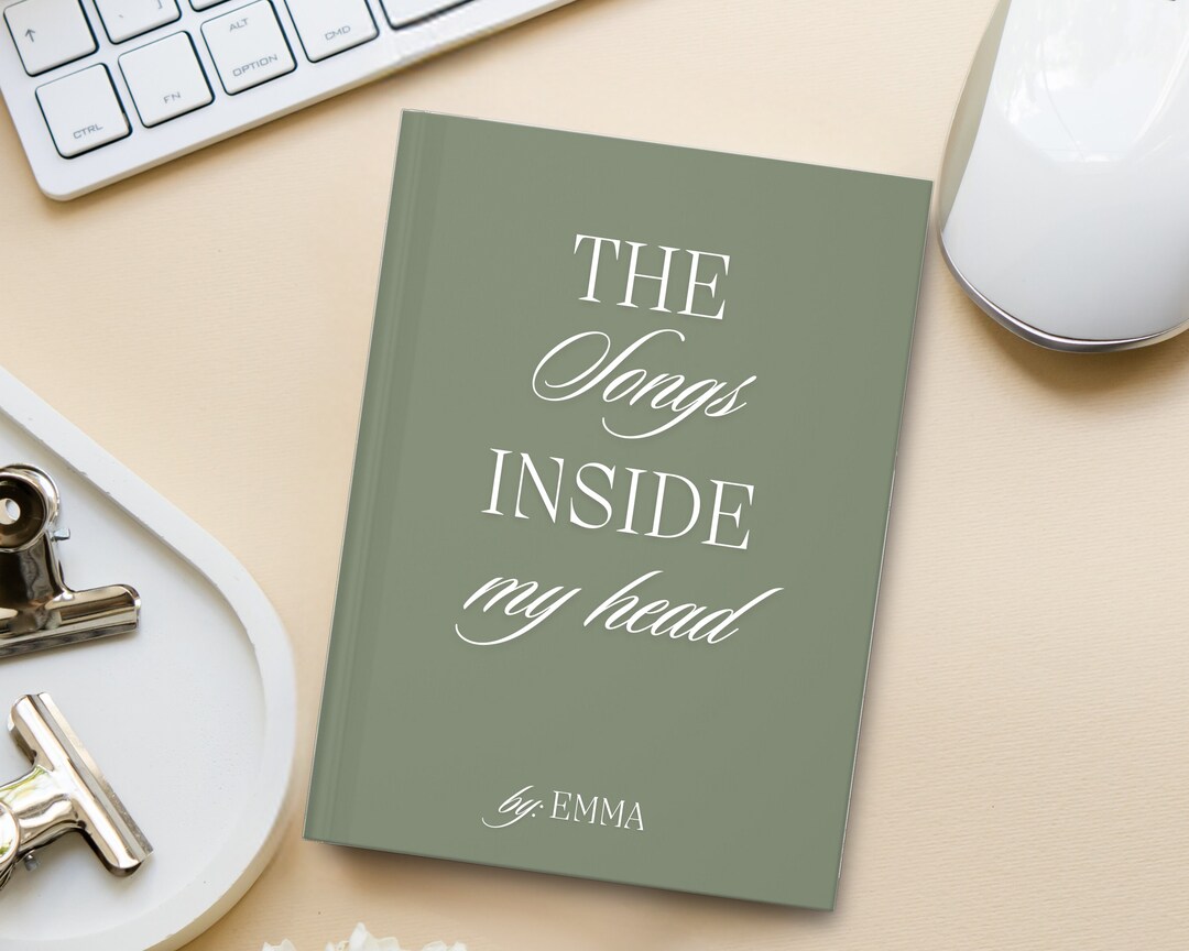 Personalized Lyric Journal, Songwriting Music Notebook, Songs Inside My ...