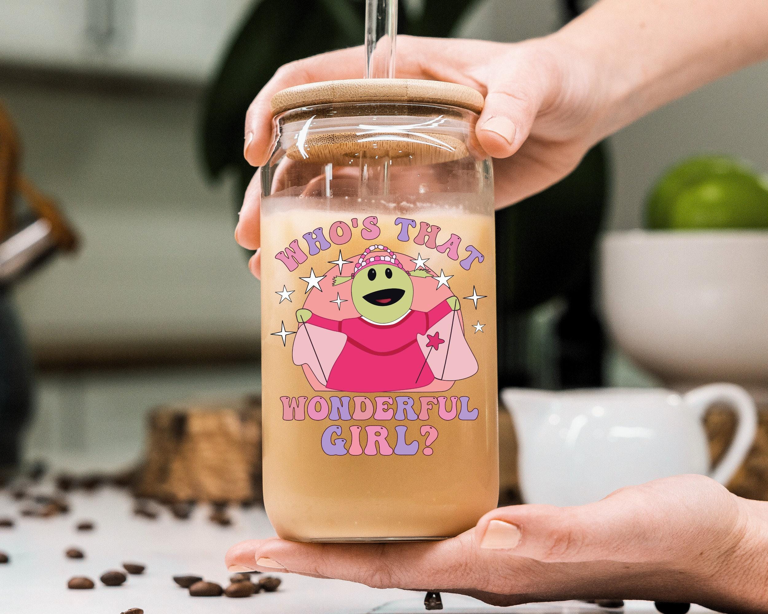Nanalan Fanart Glass Tumbler: Retro Cartoon Meme Gift - Etsy