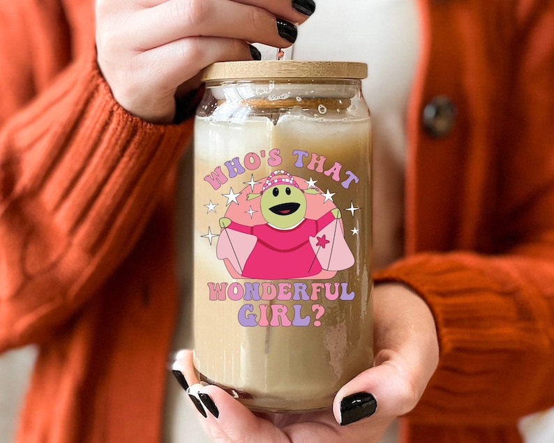 Nanalan Fanart Glass Tumbler: Retro Cartoon Meme Gift - Etsy