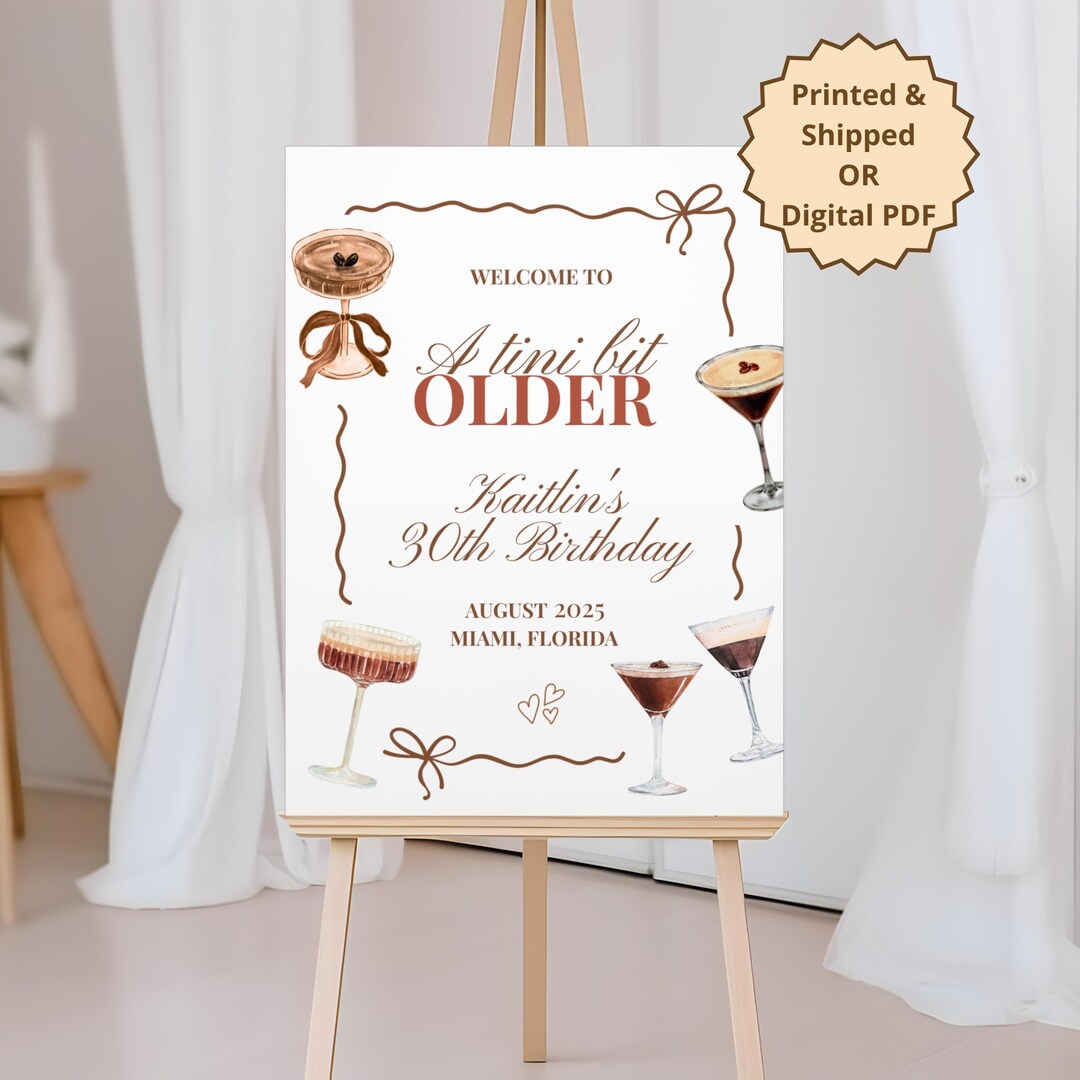 A Tiny Bit Older Birthday Decorations, A Tiny Bit Older Sign,a Tiny Bit ...
