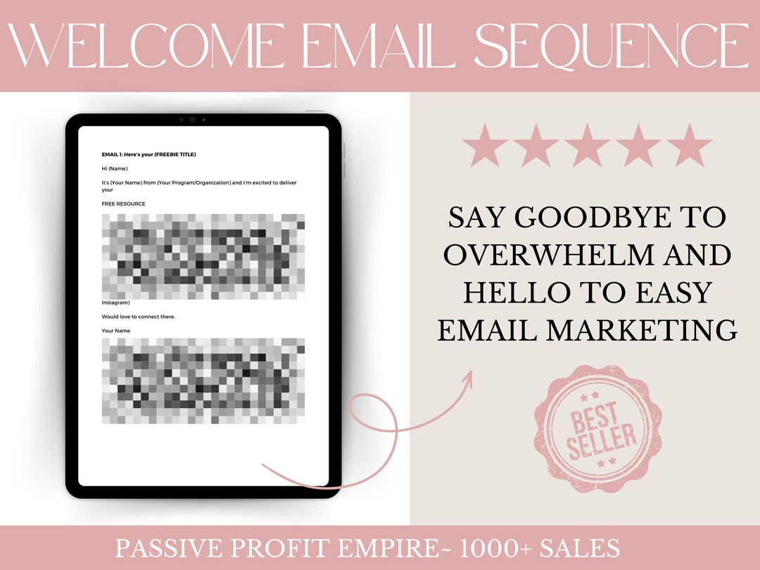 Welcome Email Sequence, Newsletter Templates for Lead Magnet, Freebie ...