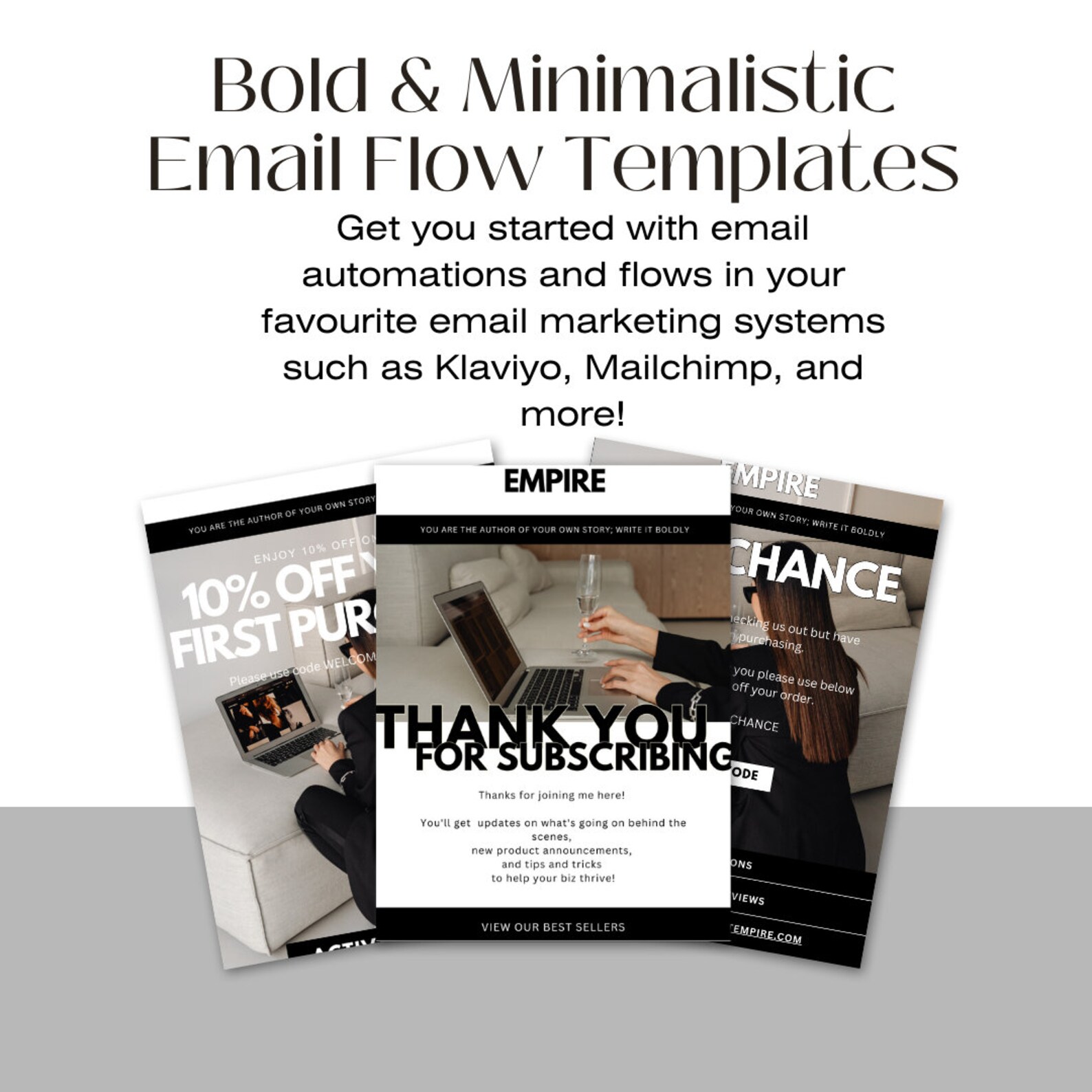 Email Marketing Flow Templates: Canva Newsletter, Master Resell Rights ...