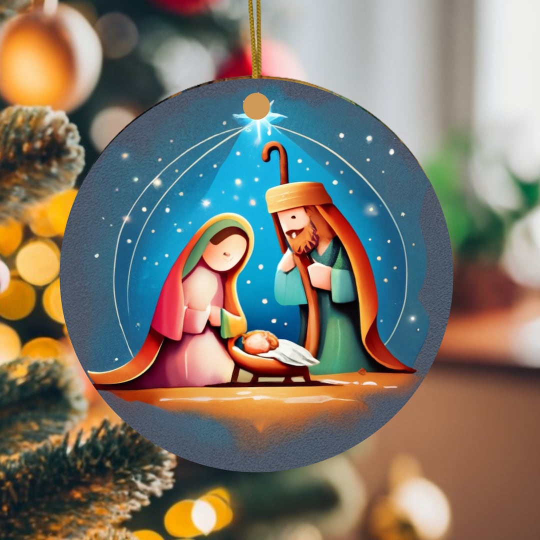 Nativity Christmas Ornament, Christmas Holiday Decorating, Jesus ...