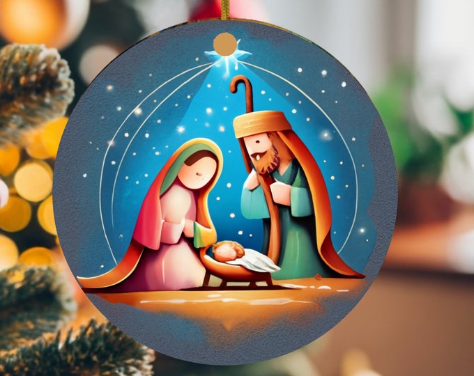 Nativity Christmas Ornament, Christmas Holiday Decorating, Jesus ...