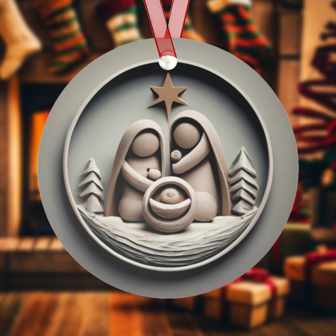 Nativity Christmas Ornament, Christmas Holiday Decorating, Jesus ...