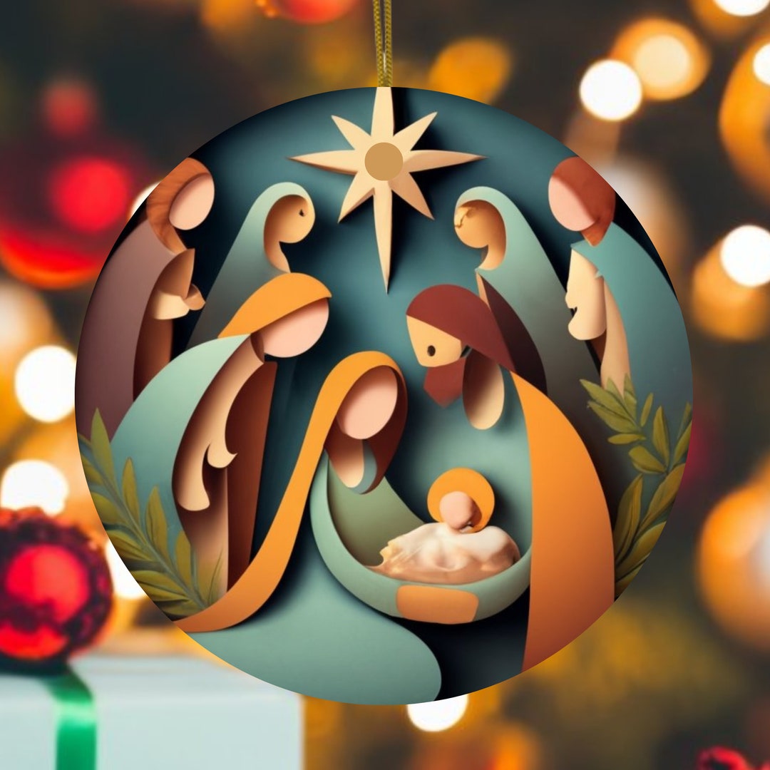 Nativity Christmas Ornament, Christmas Holiday Decorating, Jesus ...
