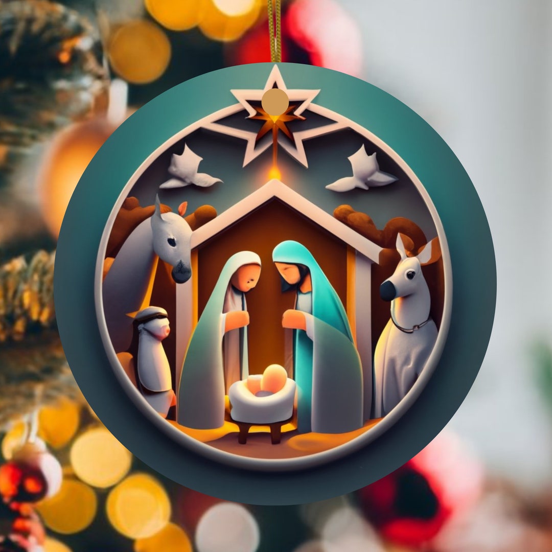 Nativity Christmas Ornament, Christmas Holiday Decorating, Jesus ...