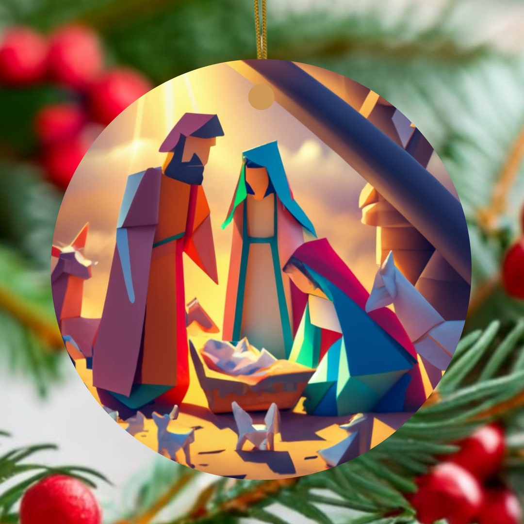 Nativity Christmas Ornament, Christmas Holiday Decorating, Jesus ...