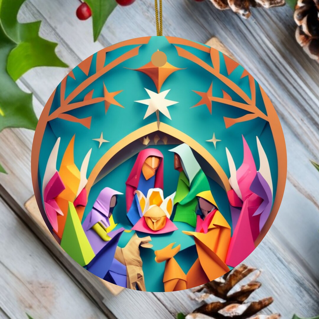 Nativity Christmas Ornament, Christmas Holiday Decorating, Jesus ...
