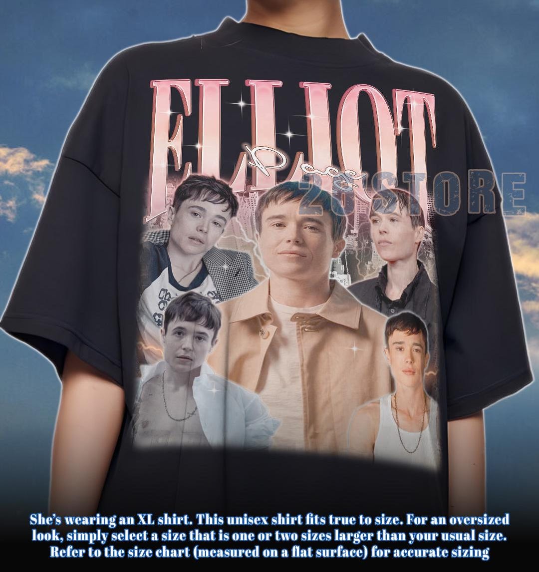 ELLIOT PAGE Shirt, Elliot Page Tshirt, Elliot Page Sweatshirt, Elliot ...