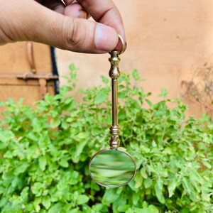 Antique Vintage Brass Magnifying Glass Key Chain Pair Collectible Key ...